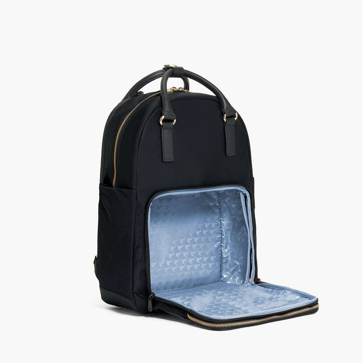 Lo & Sons Rowledge 2 Womens Backpack - Black/Gold/Azure