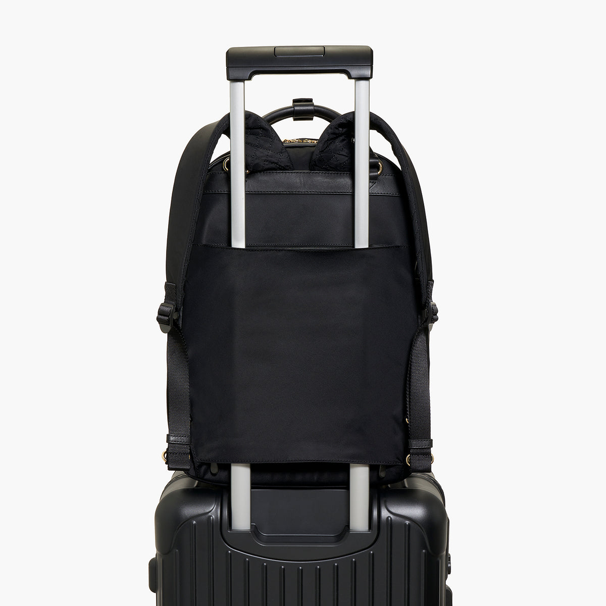 Lo & Sons Rowledge 2 Womens Backpack - Black/Gold/Lavender