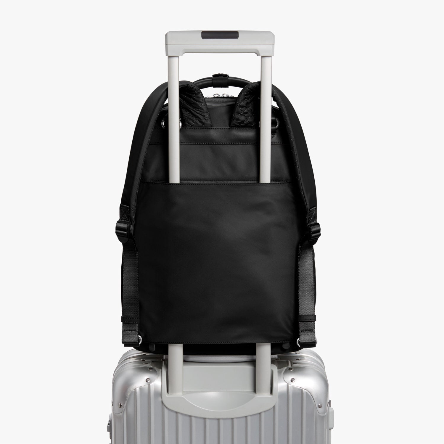 Lo & Sons Rowledge Womens Backpack - Black/Silver/Lavender