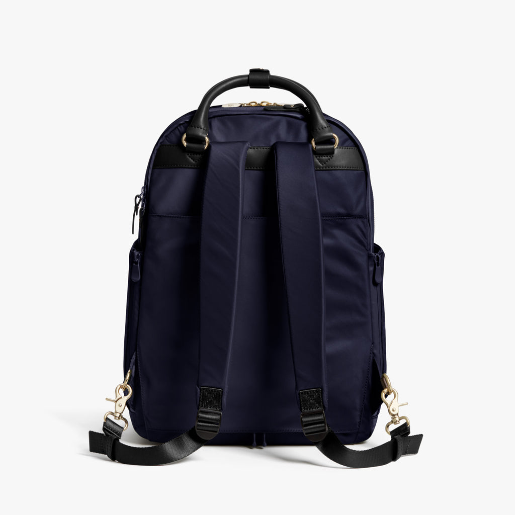 The Rowledge - Womens Laptop Backpack - DeepNavy/Gold/Camel in Nylon ...