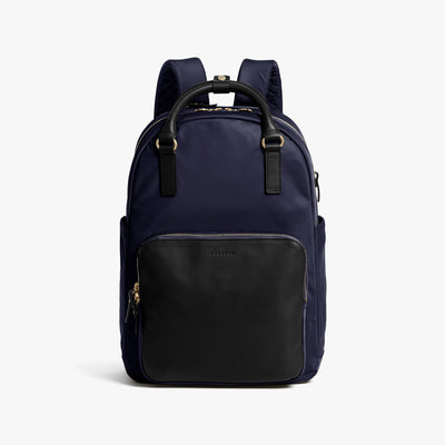 Lo & Sons Rowledge Womens Backpack - DeepNavy/Gold/Camel